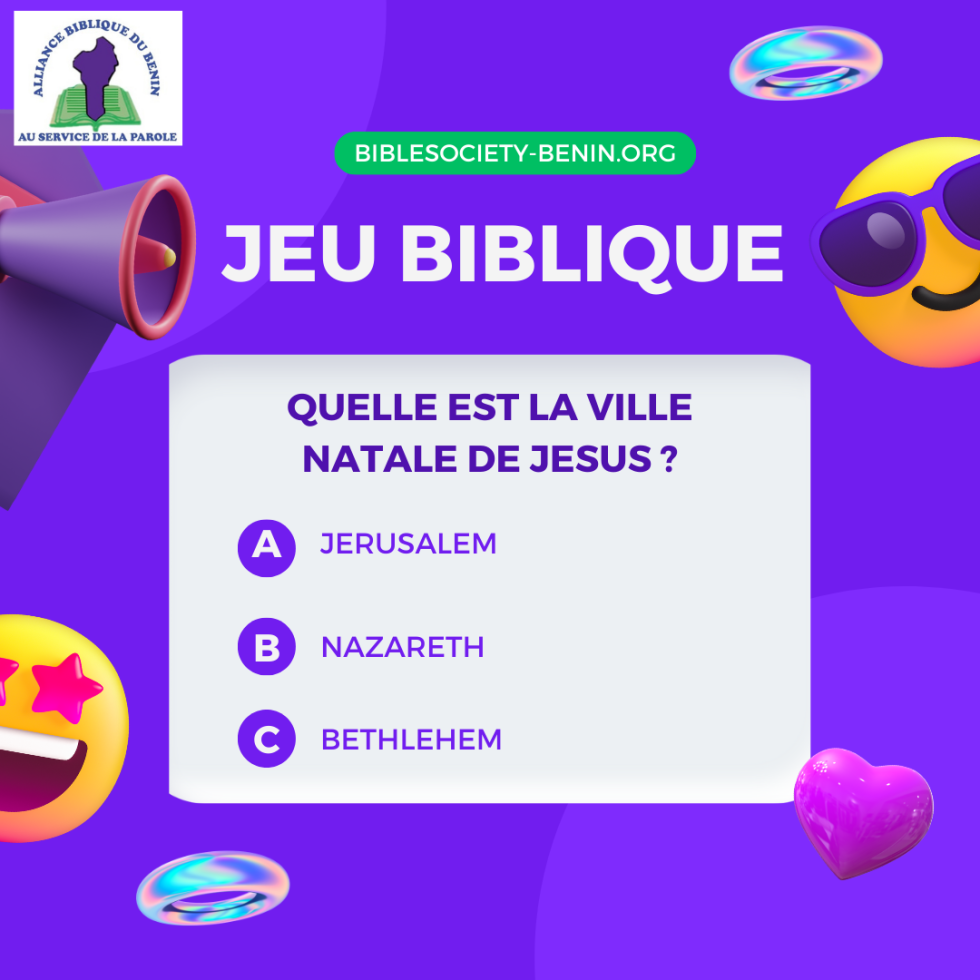 Jeu biblique: Quelle est la ville natale de Jésus ? - Alliance biblique ...